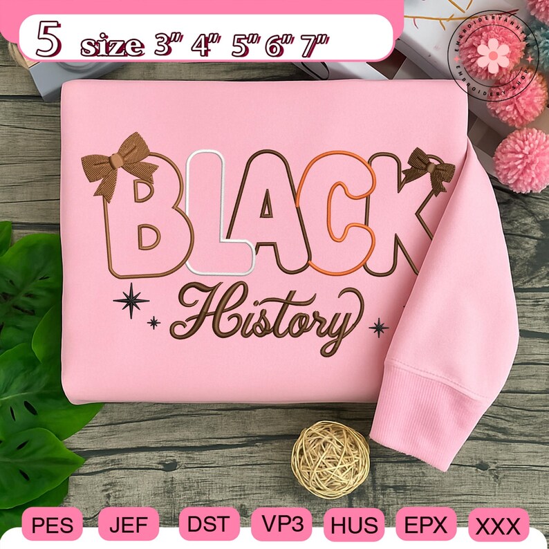 Product of Black History Applique Embroidery File, Celebrate School ...