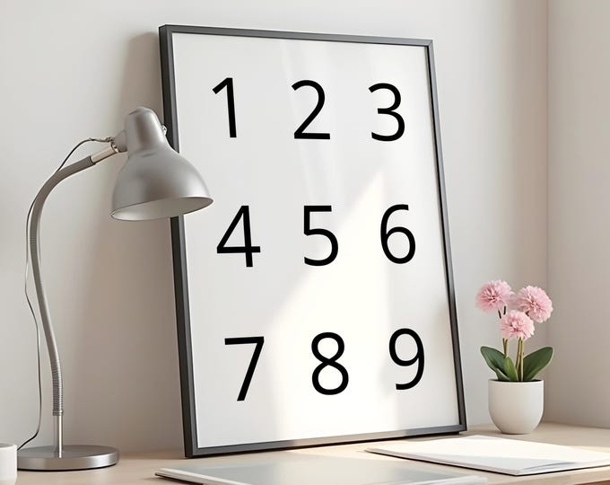 Horizontal Numbers 1-10 Printable, Black and White, Landscape ...