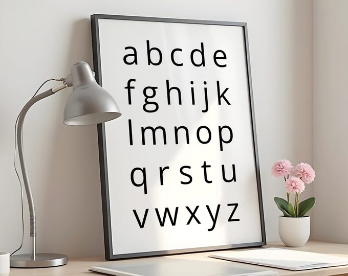 Modern ABC Print | Lowercase ABC Poster | Alphabet Printable | Nursery ...