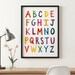 Rainbow Alphabet Poster, Colorful ABC Printable, Kids Educational Wall ...