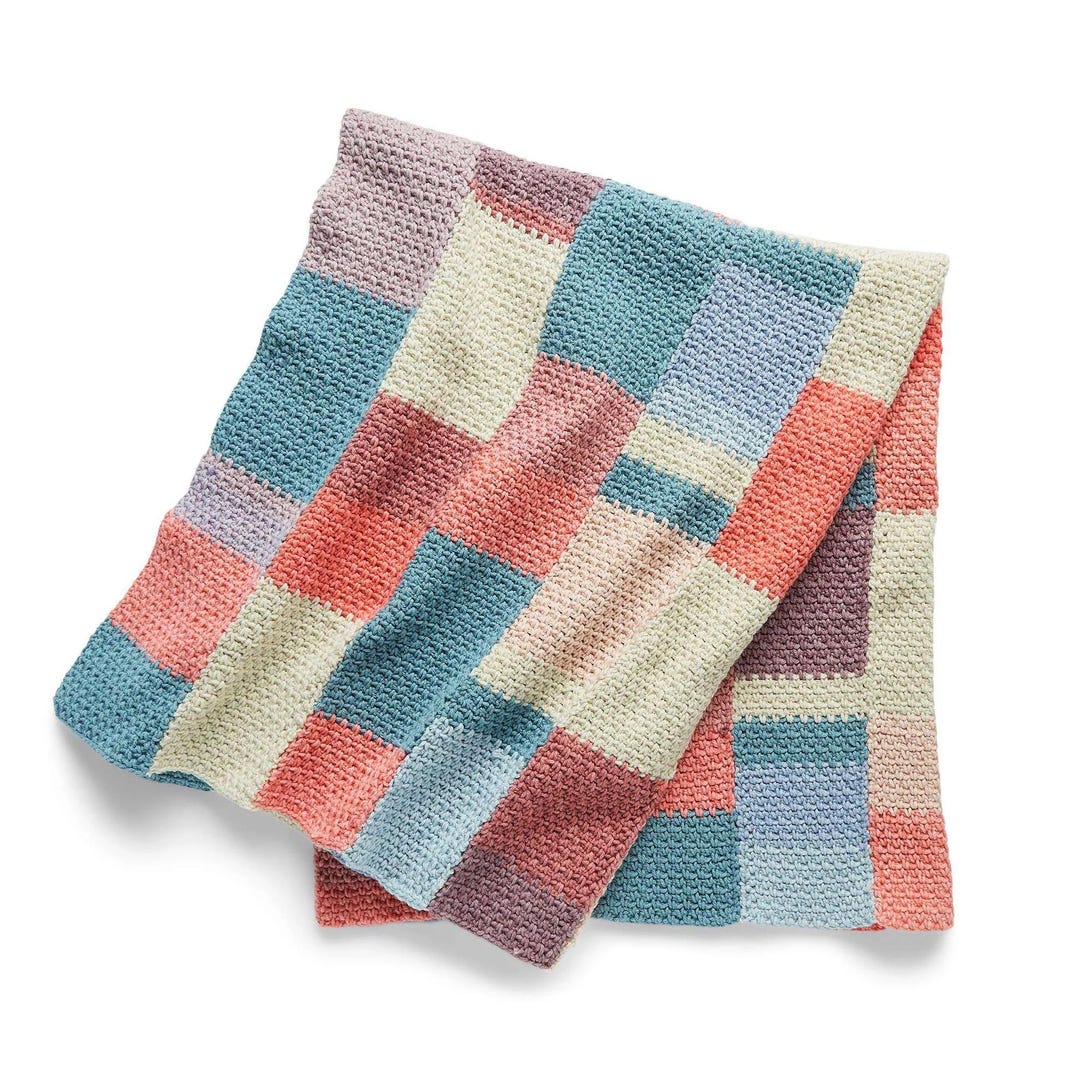 Caron Stained Glass Panels Crochet Afghan Pattern – Colorful Mosaic ...