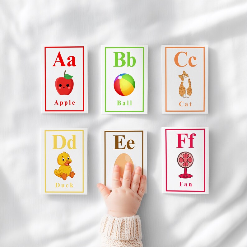 Printable Alphabet Flash Cards for Kids|5x7" Digital Download|abc ...