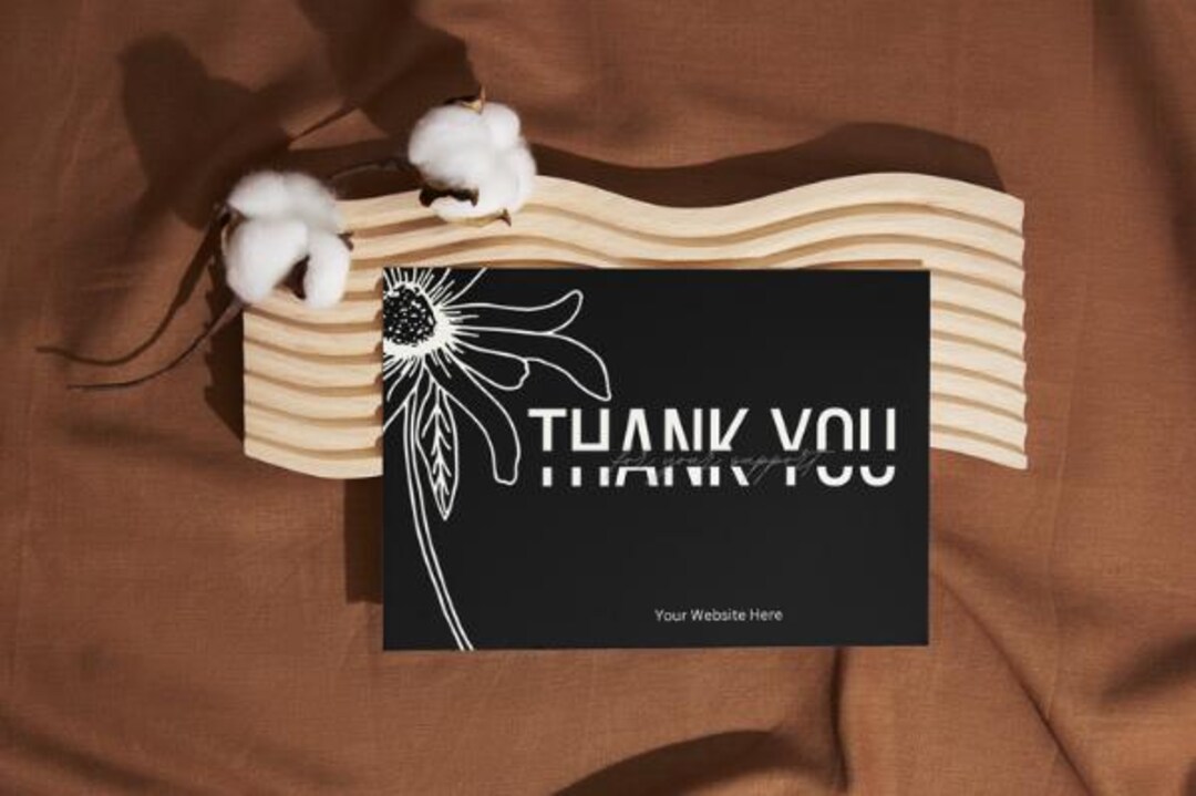 Thank You for Your Support Card Template, Printable Thank You Card ...
