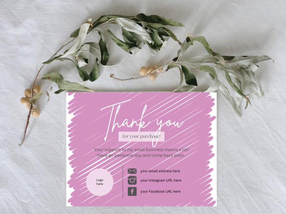 Thank You for Your Support Card Template, Thank You Card Template ...