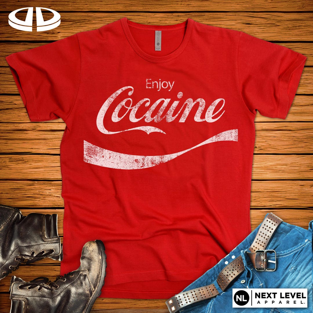 Coca Cola Parody "enjoy Cocaine" T-shirt - Etsy