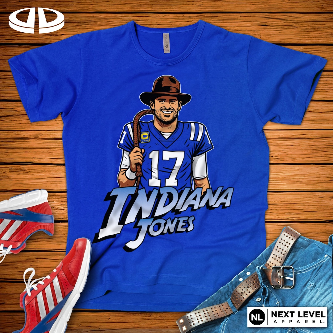 Indianapolis Football Daniel Jones "indiana Jones" T-shirt - Etsy