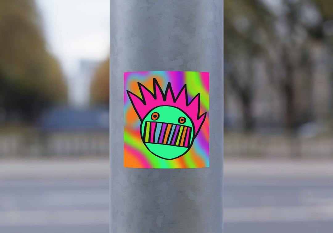 Ween Boognish Sticker, Psychedelic Band Art (4x4in) - Etsy