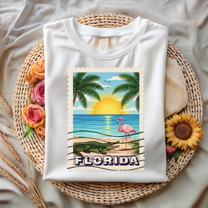 6 Florida Stamp State PNG, Vintage Stamp Sublimation Design, USA State ...