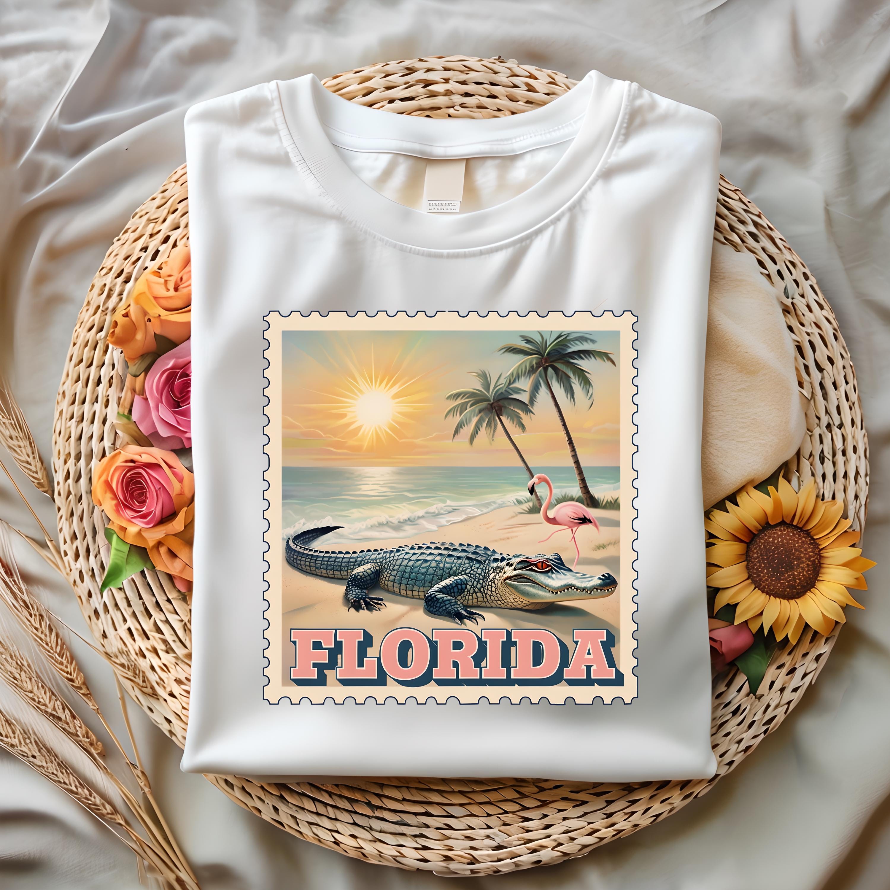 Florida Stamp PNG Bundle: Vintage Postage Sublimation Designs (digital ...