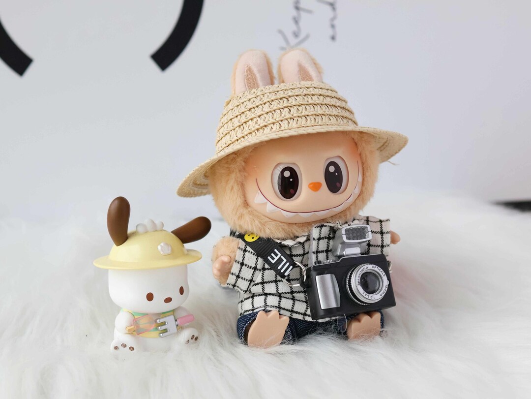 Labubu Clothes | Outfit Set With Camera and Straw Hat| Labubu Doll ...