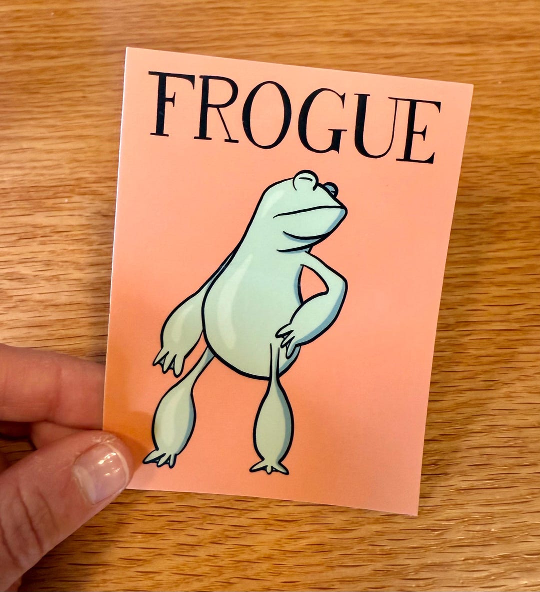 Frogue Sticker | Funny Sticker | Cute Frog | Hand-drawn Sticker ...