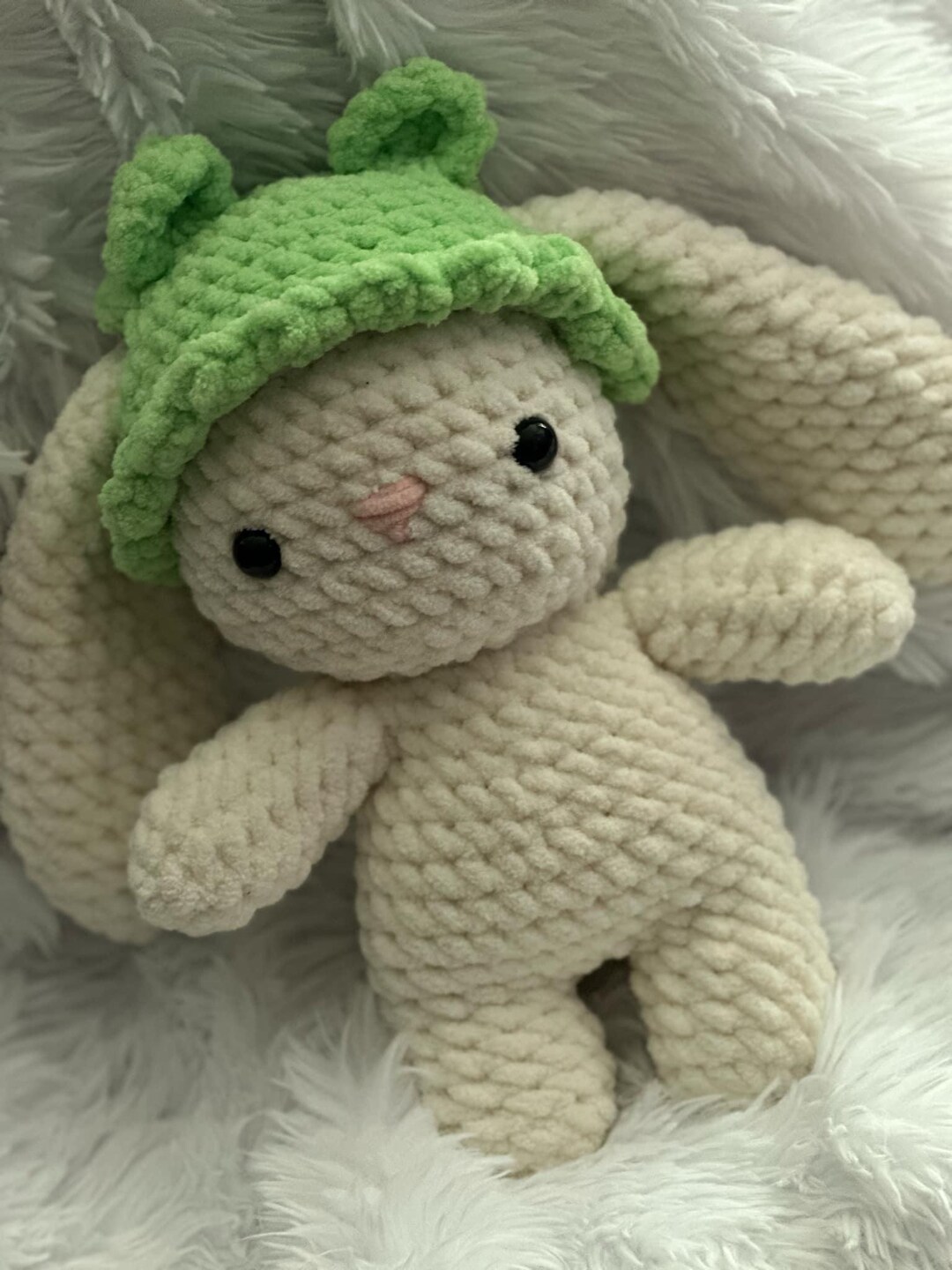 Crocheted Bunny Plushie: Cuddly Animal Toy - Etsy