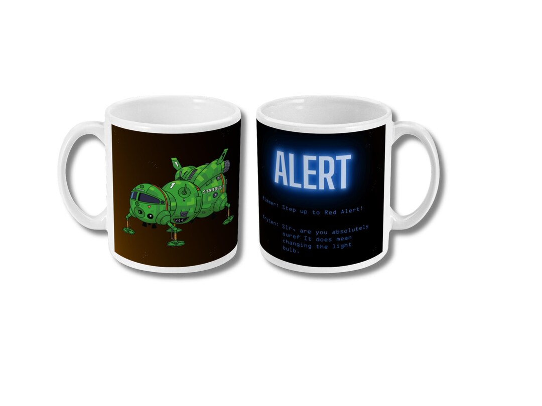 11oz Ceramic Mug Starbug Red Alert Red Dwarf - Etsy