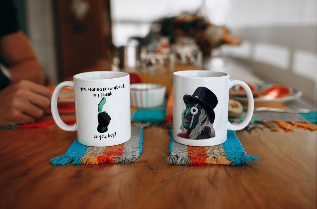 Mighty Boosh Mug – the Hitcher Hand-drawn 11oz Ceramic Coffee Cup ...