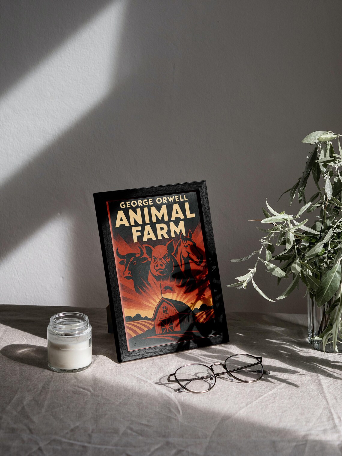Animal Farm Vintage Propaganda Poster: George Orwell Political Art ...
