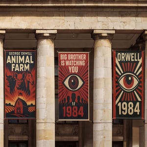 Animal Farm Vintage Propaganda Poster: George Orwell Political Art ...