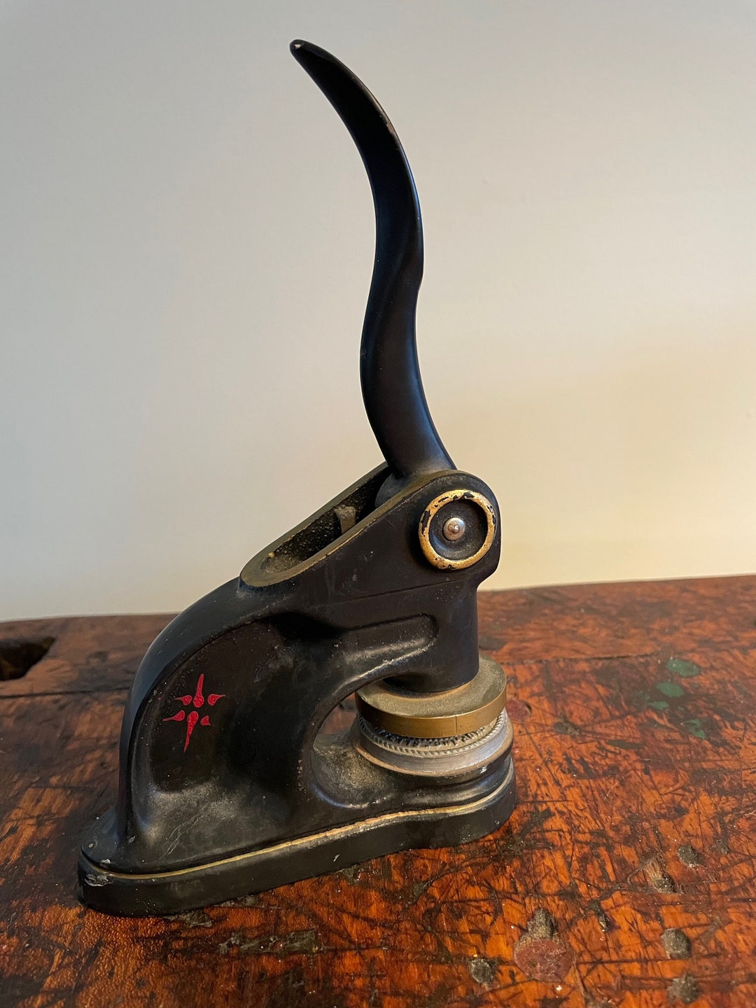 Antique Seal Press Embosser, Pioneer Valley Gift Shop - Etsy