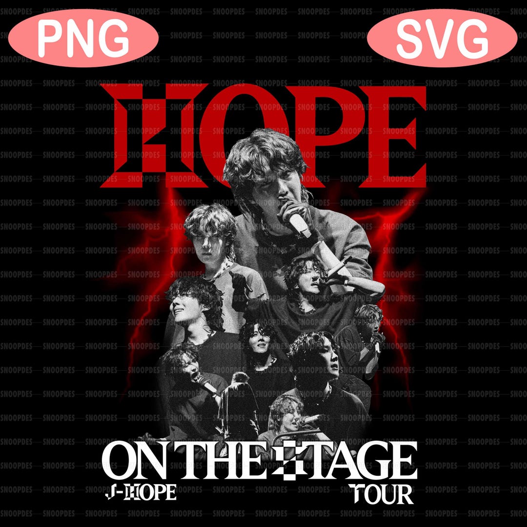 HOPE on the Stage Png, J Hope World Tour 2025 Png. Kpop Tour Png - Etsy