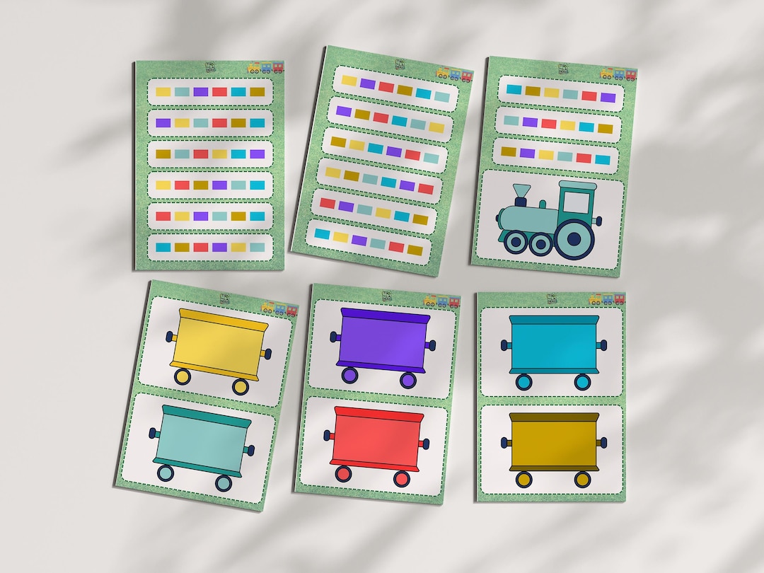 Color Train Sequencing Game – Match the Wagons by Color Order ...