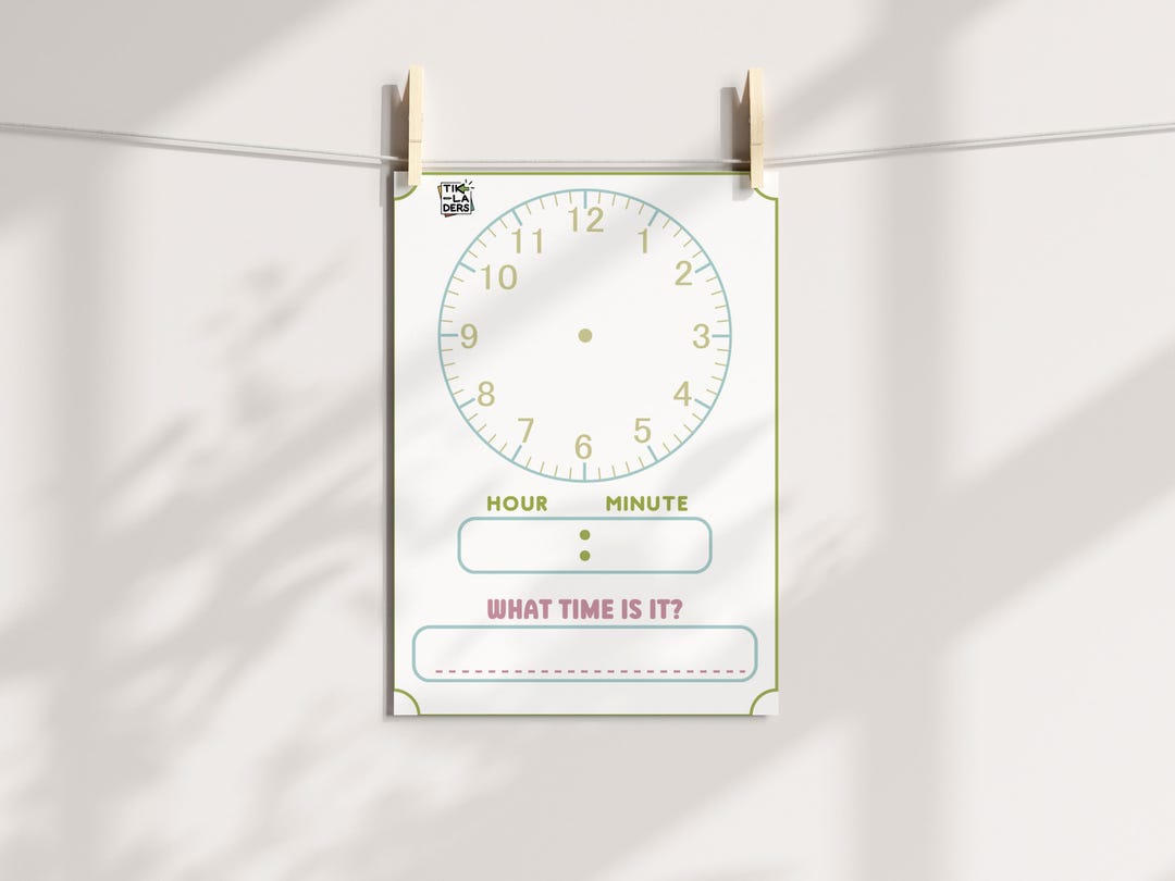 Learn to Tell Time – ESL Clock Game for Kids | Printable Time Worksheet ...