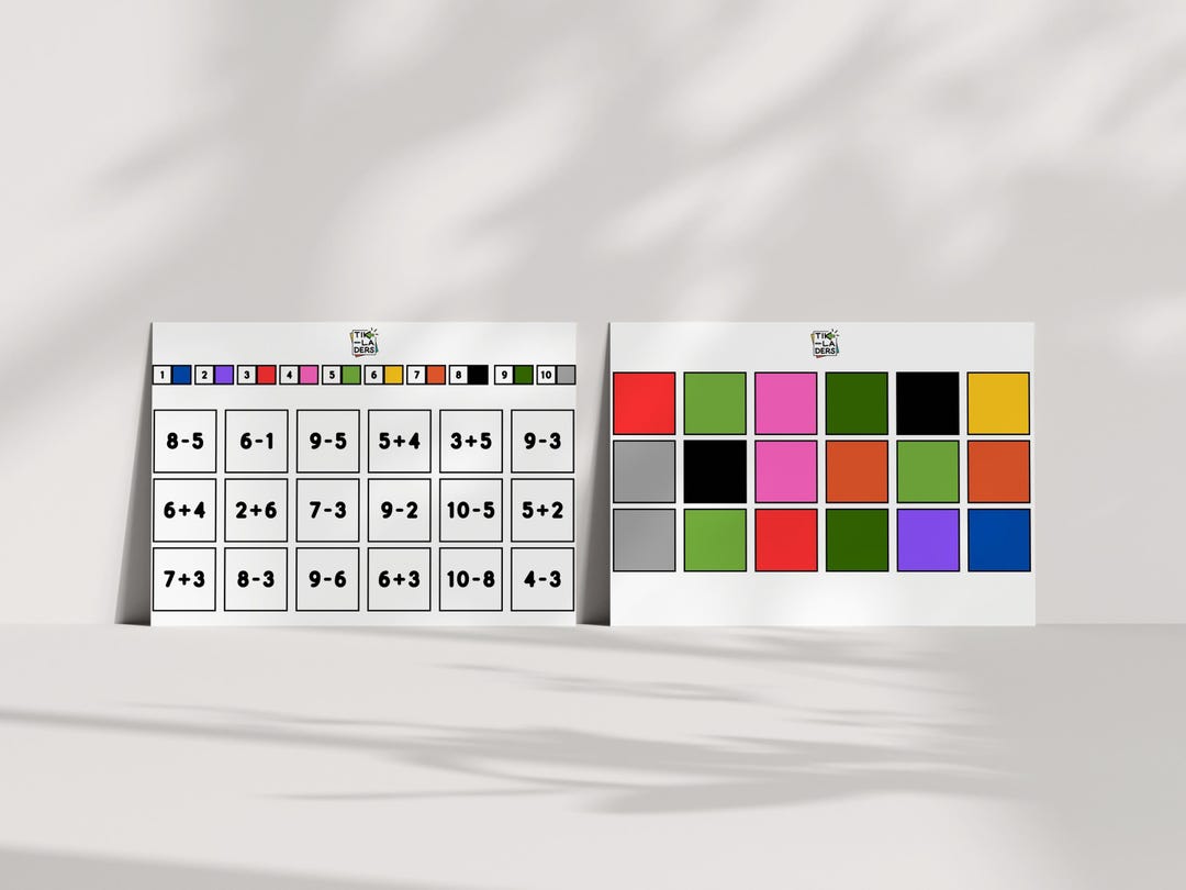 Printable Math Logic Game | Fun Matching Activity for Kids Learning ...