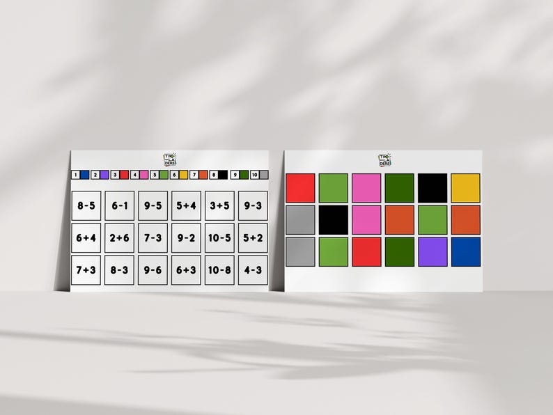 Printable Math Logic Game | Fun Matching Activity for Kids Learning ...