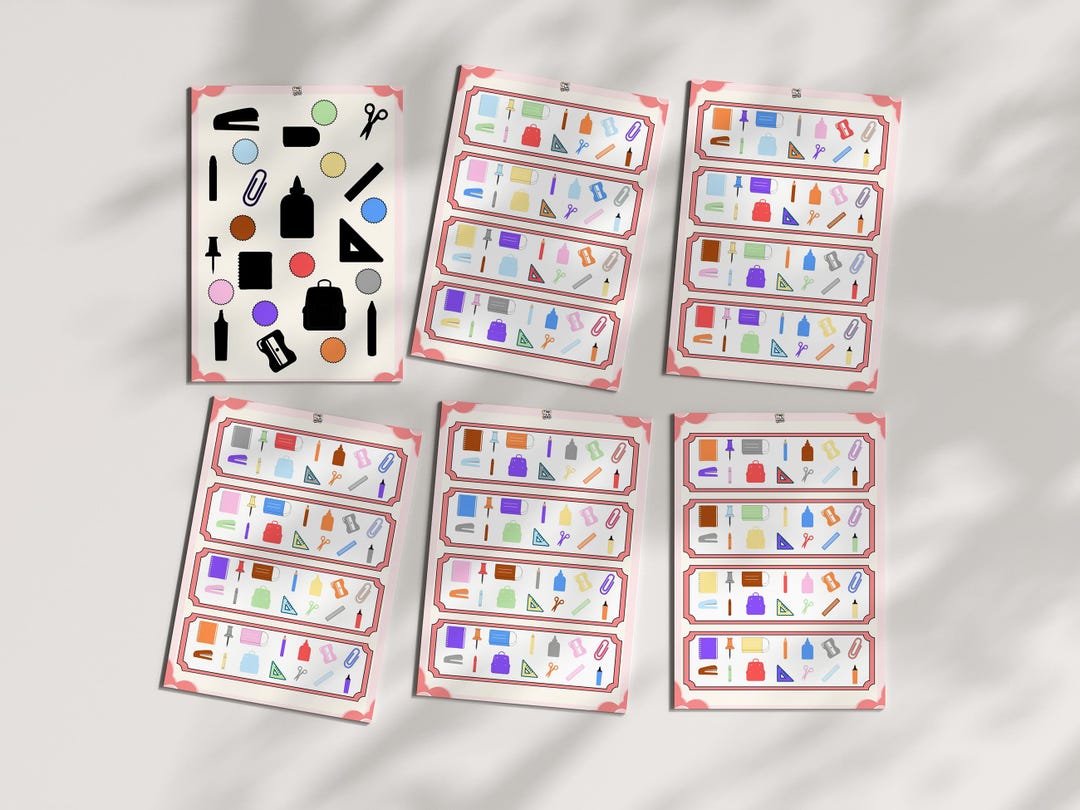 Printable Shadow & Color Tracking Game, Two-step Instruction Following ...