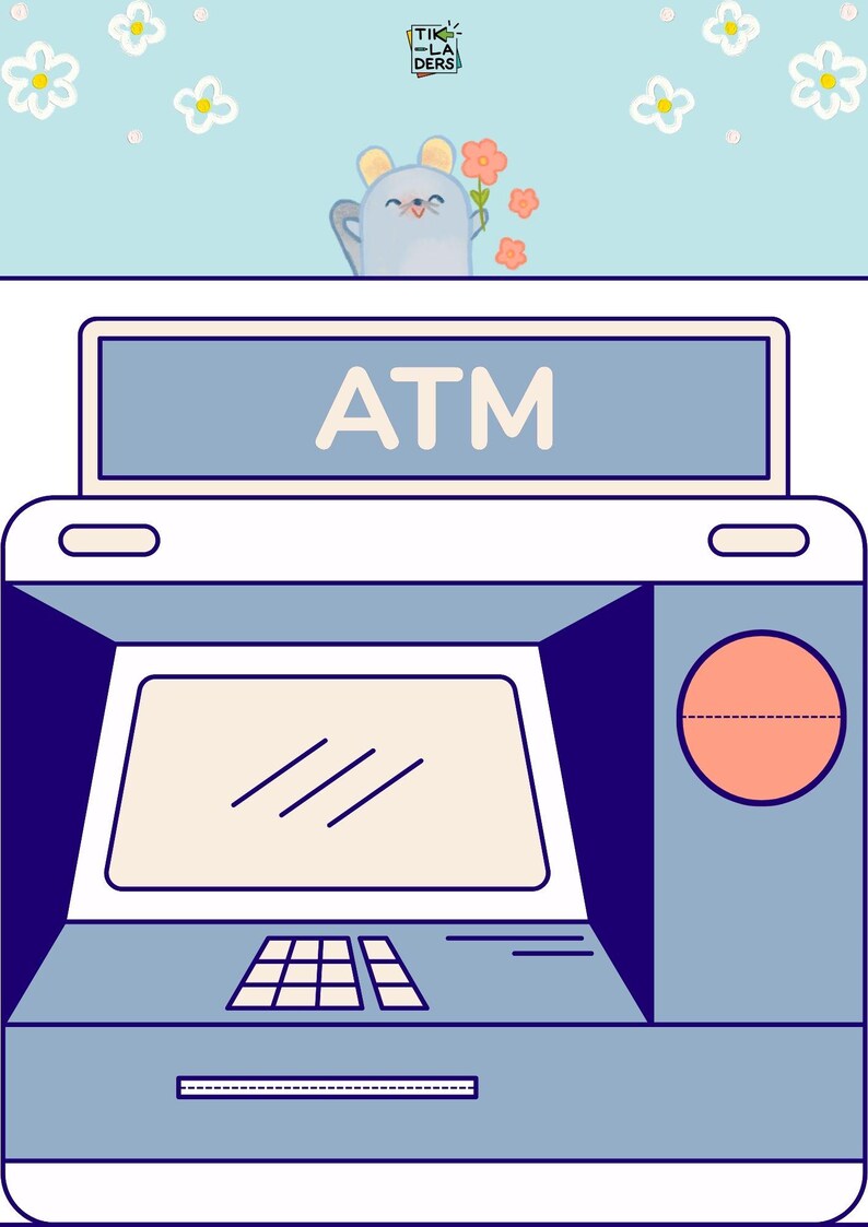 Printable ATM Letter and Word Matching Game, Beginning Sounds Activity ...