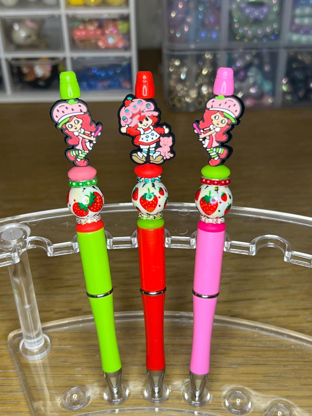 Strawberry Shortcake Pens | Beaded Strawberry’s Shortcake Pens ...