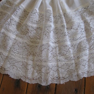 Vintage Lg Doll Lace & Organdy Petticoat Skirt Victorian Edwardian 10 ...