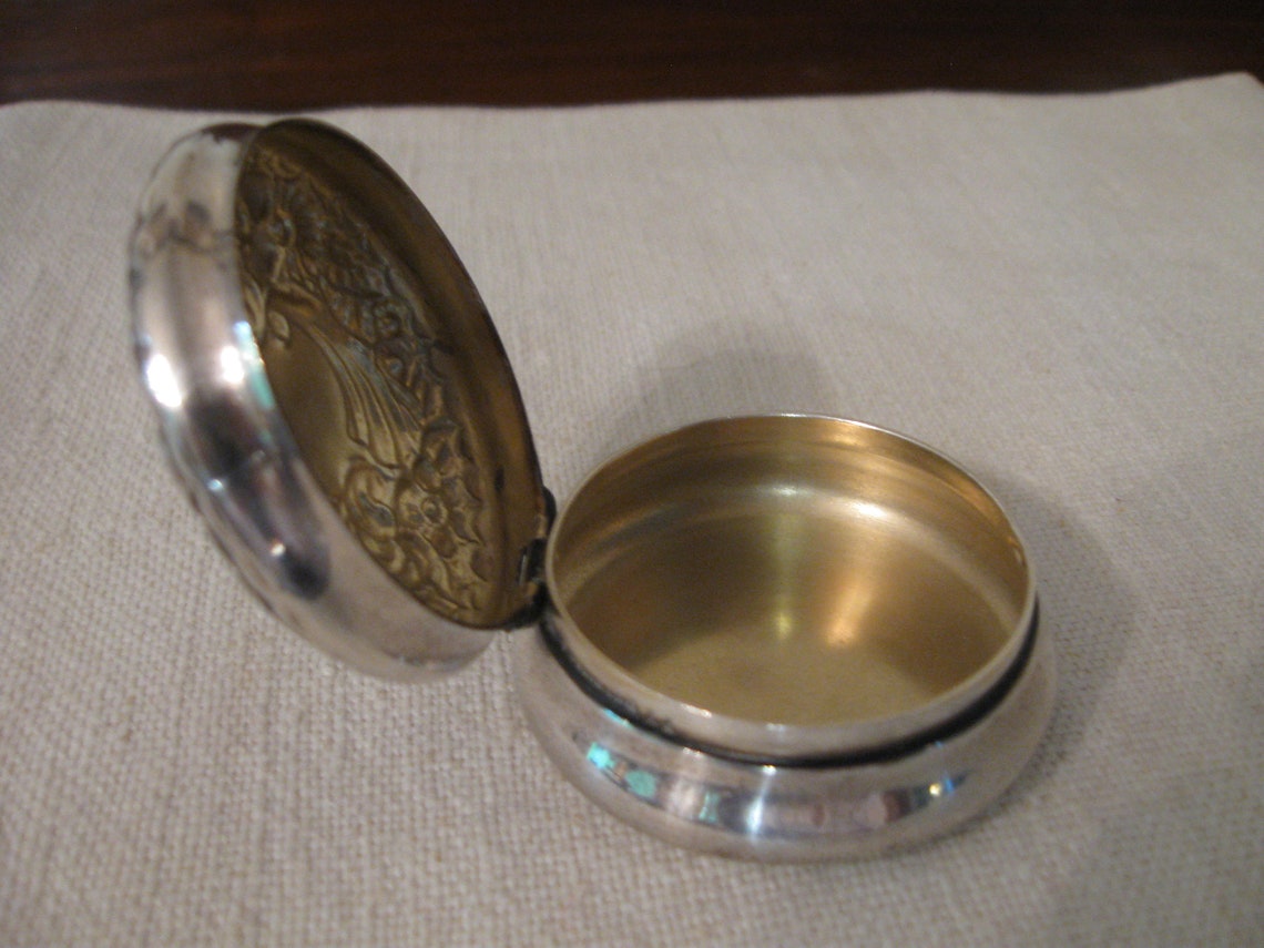 Victorian Sterling Ornate Monogrammed Pill Box Beautiful | Etsy