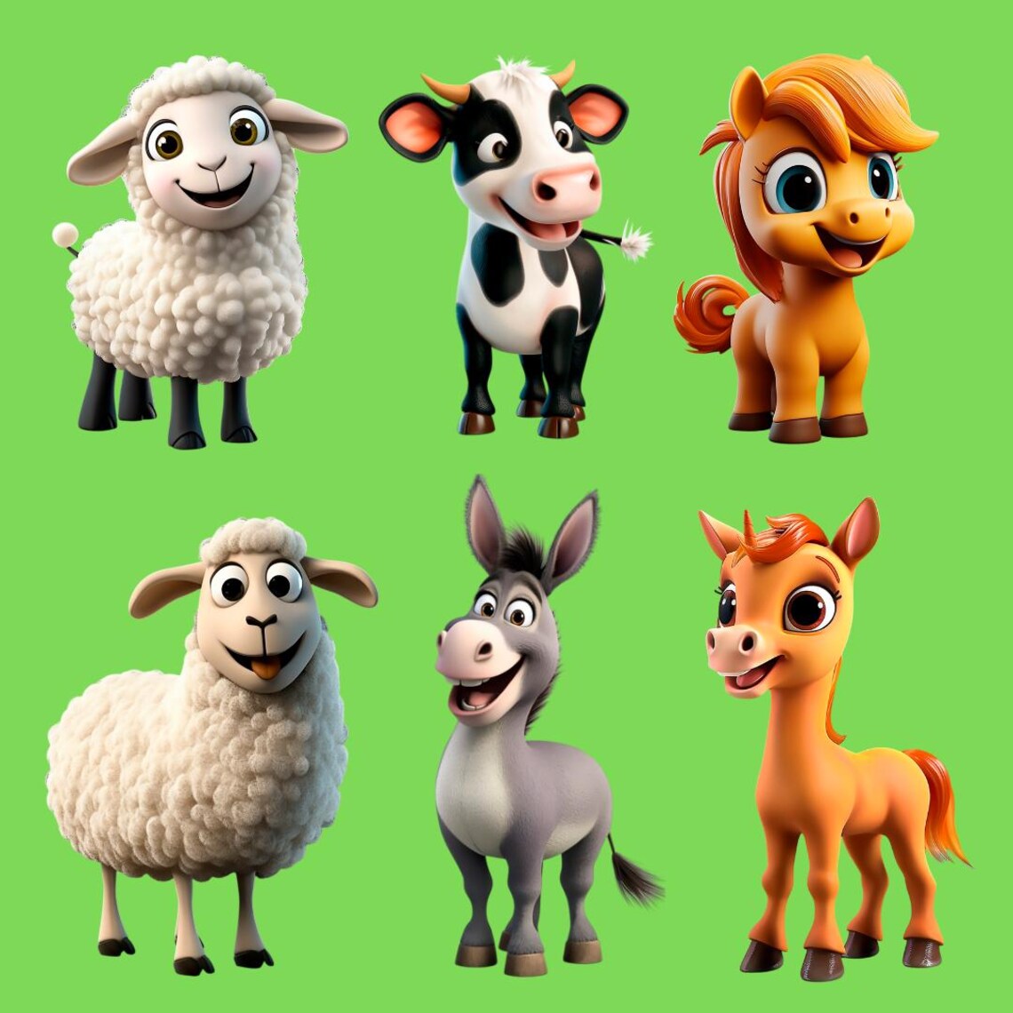 Farm Animals - 20PNG Clipart Pack - Etsy
