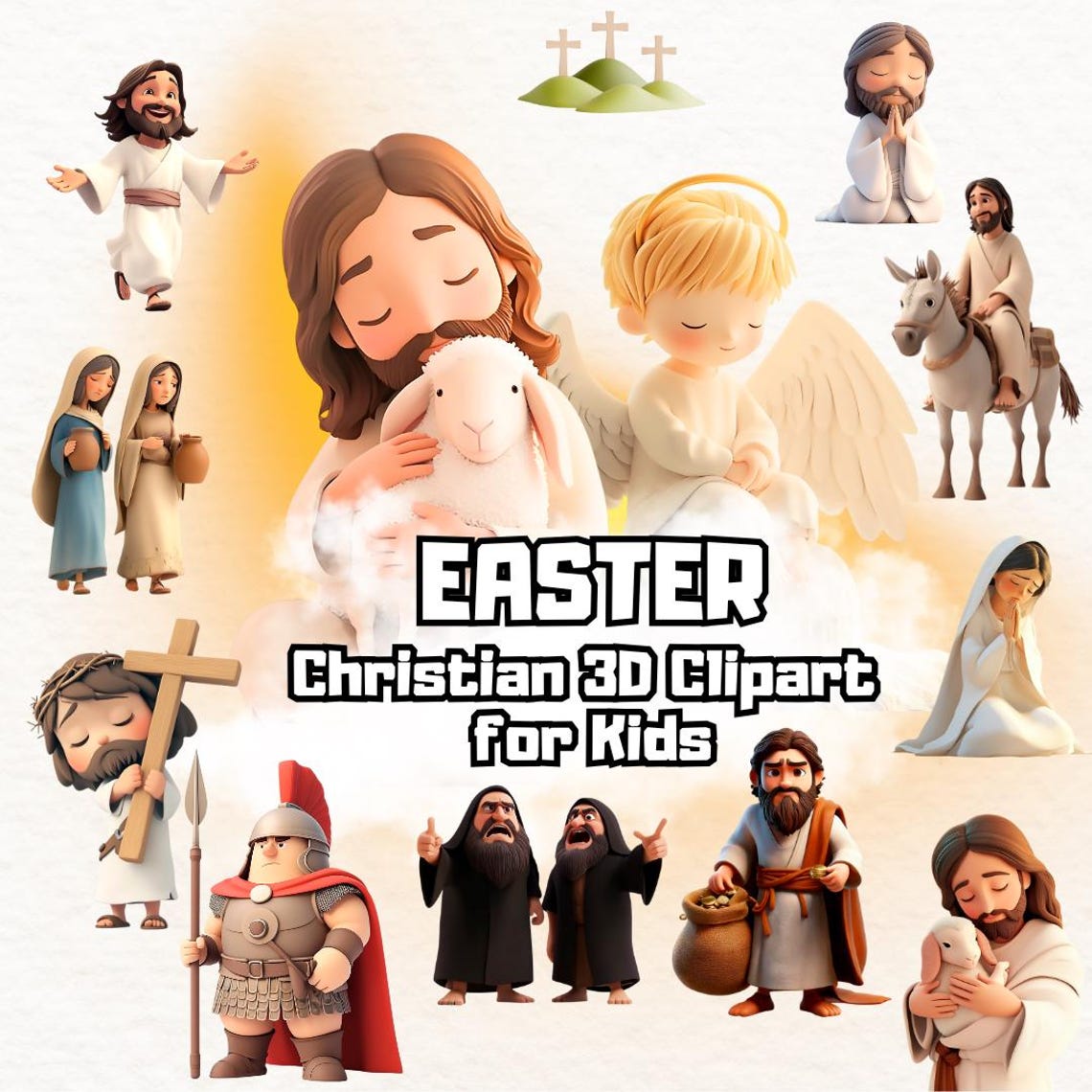 Children’s Easter - 16PNG Images Clipart Pack - Etsy