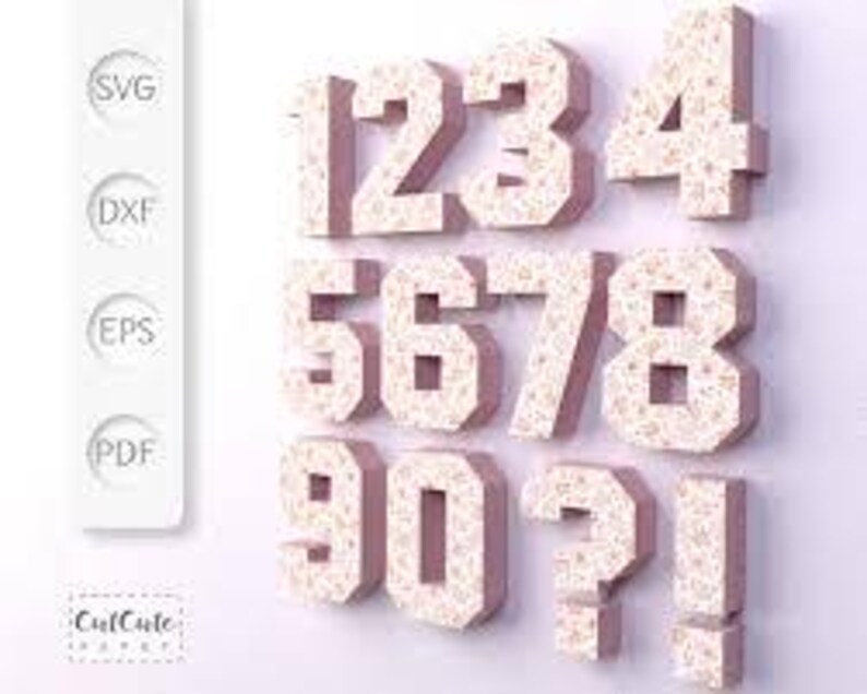 3d Letters Templete. 3d Numbers Templete. Papercraft Templete. Diy ...