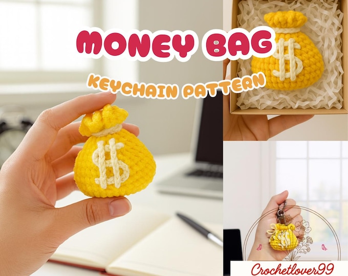 Tissue Box Keychain Crochet Pattern, Cute Easy DIY Keychain Crochet ...