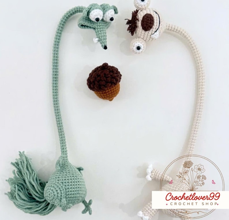 Funny Sloth & Squirrel Crochet Pattern PDF, 2 in 1 Amigurumi Set, Long ...