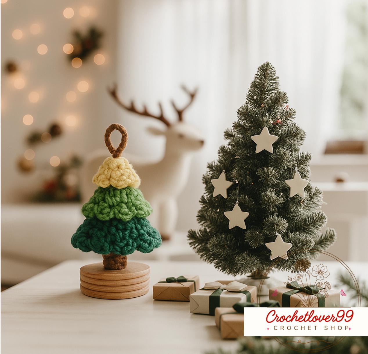Ornament Mini Christmas Tree Crochet Amigurumi, Tree Crochet Download ...