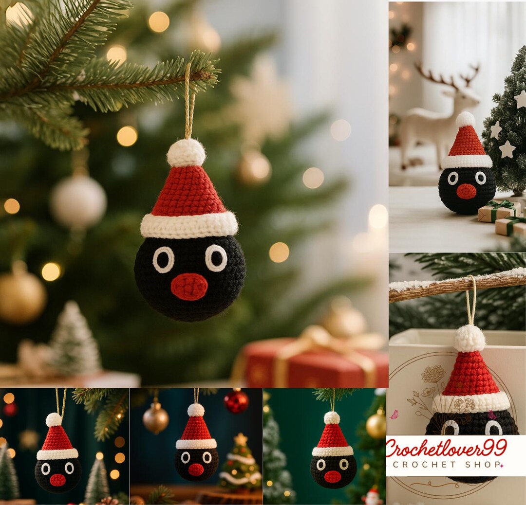 Christmas Soot Sprite Crochet Pattern – Amigurumi Ornament PDF Tutorial ...