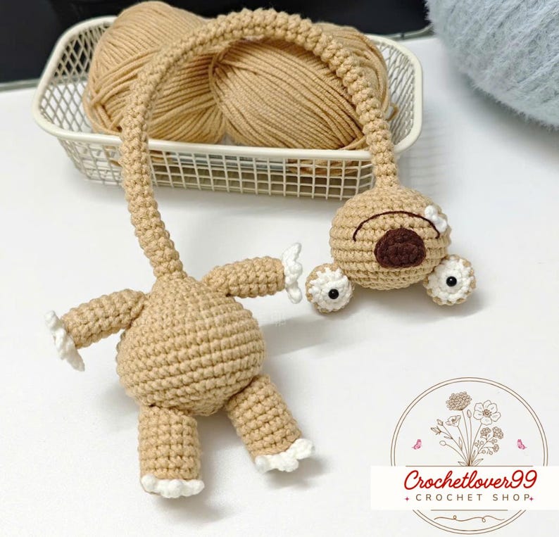 Funny Long Neck Sloth Crochet Pattern PDF, Cute Sloth Amigurumi, Goofy ...