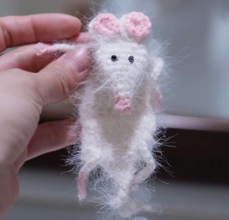 Crochet Rat Pattern PDF, Funny Amigurumi Mouse Pattern, Hanging Crochet ...