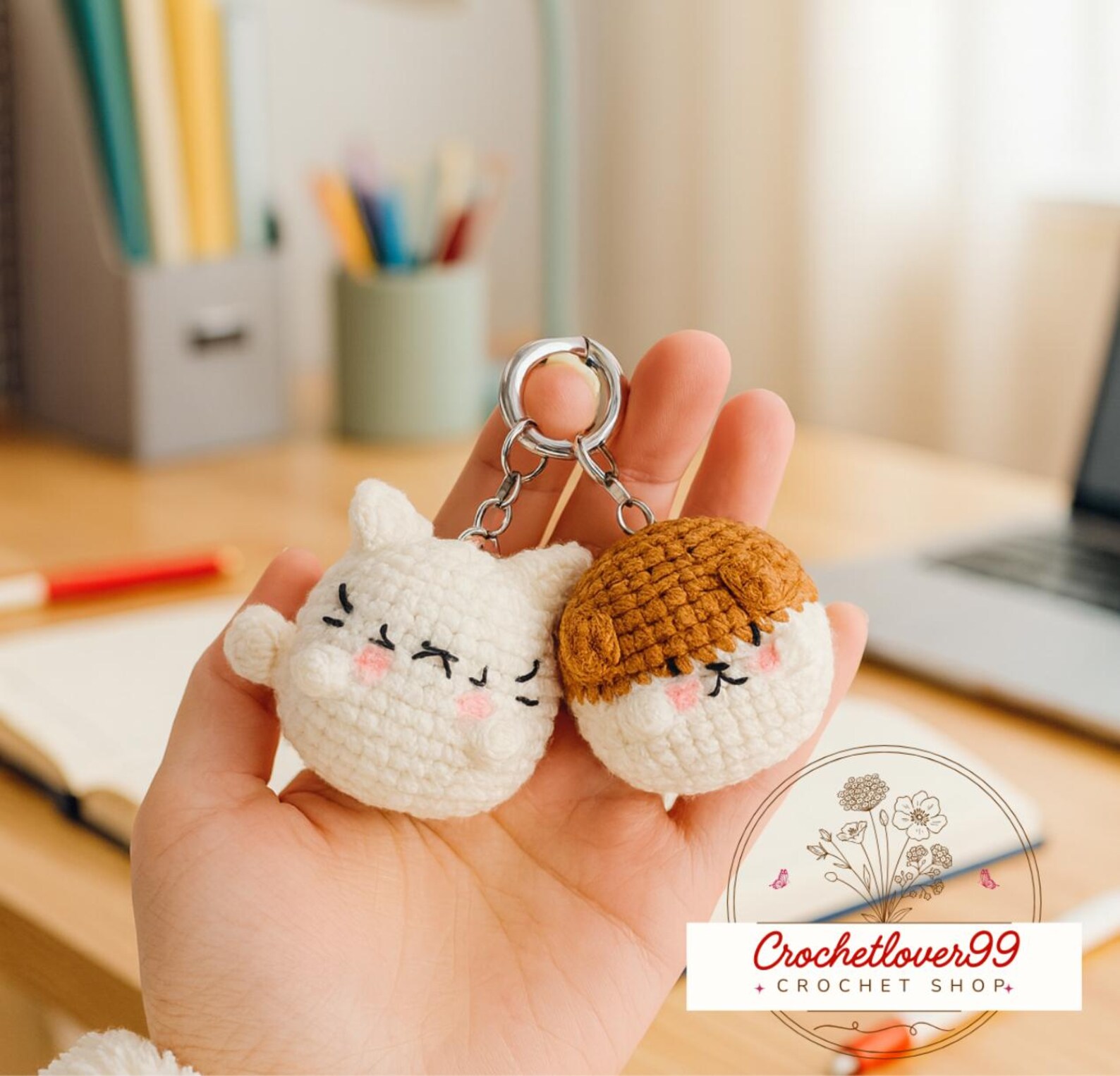 Mini Cat Amigurumi Crochet Pattern PDF, Cute Kitty Keychain Tutorial ...