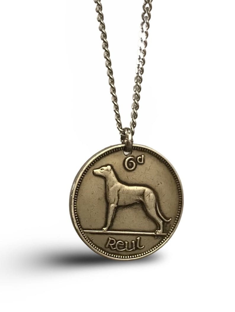 Authentic Vintage Irish Wolfhound Six Pence Coin Necklace (1939-1968 ...