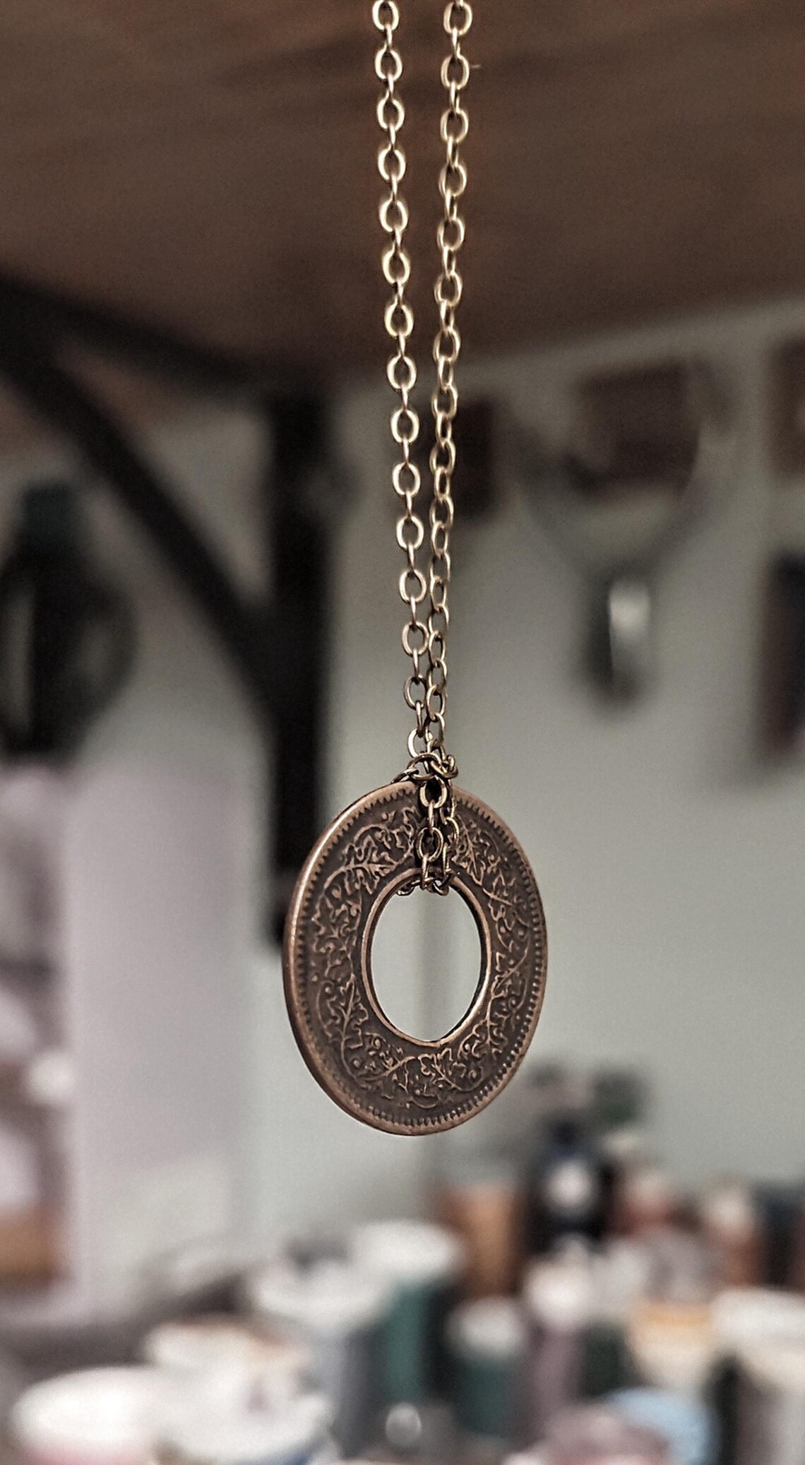 Authentic One Pice Looped Indian Coin Necklace - Etsy