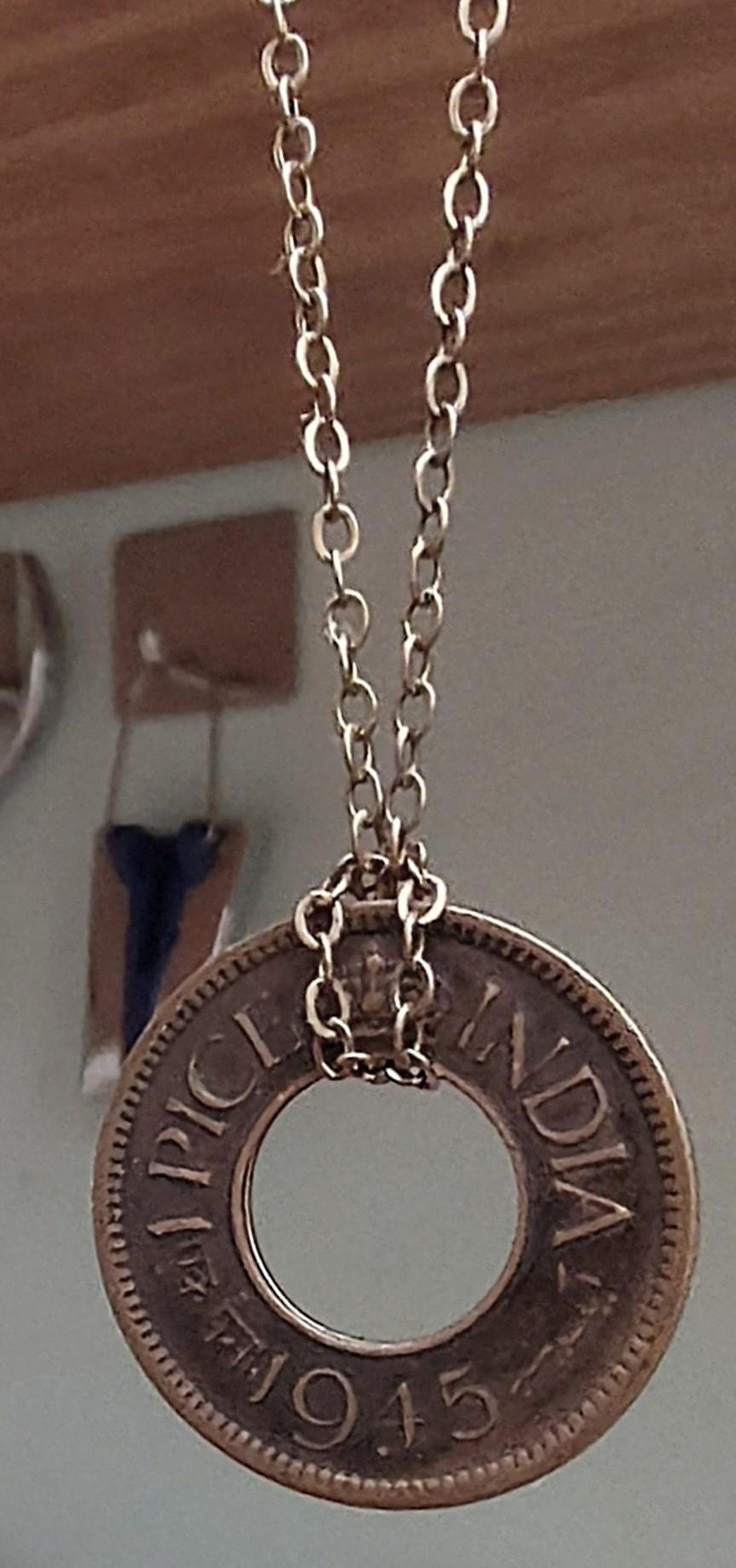 Authentic One Pice Looped Indian Coin Necklace - Etsy
