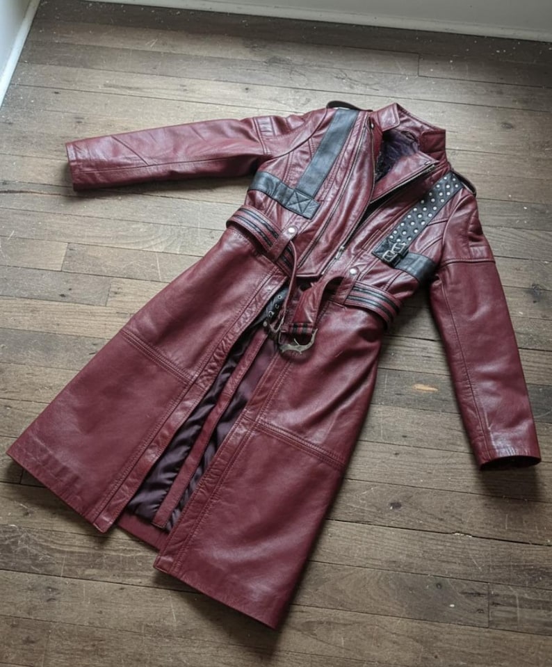 Devil May Cry 3 Dante Leather Coat: Unisex Cosplay Trench Jacket - Etsy
