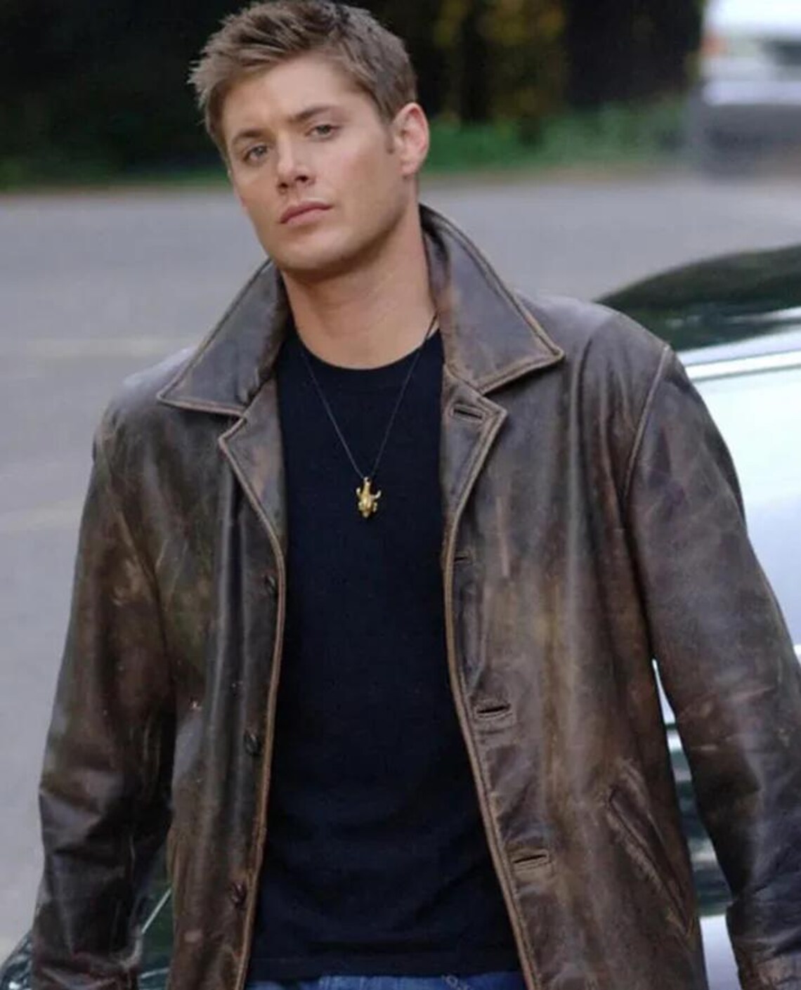 Dean Winchester Leather Jacket: Supernatural Distressed Brown Trench ...