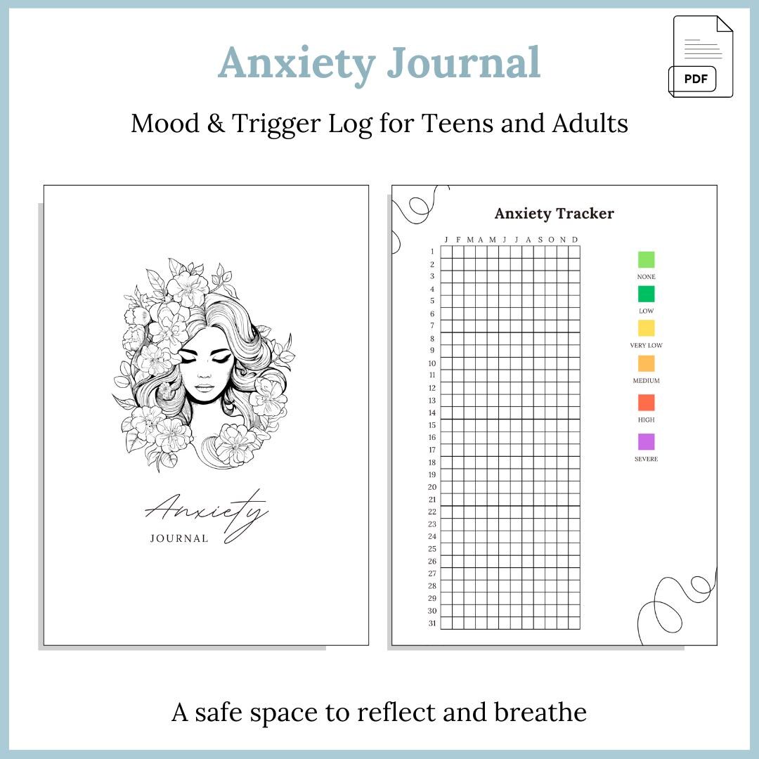 Therapy Journal Bundle Printable | Mental Health Planner | Anxiety ...