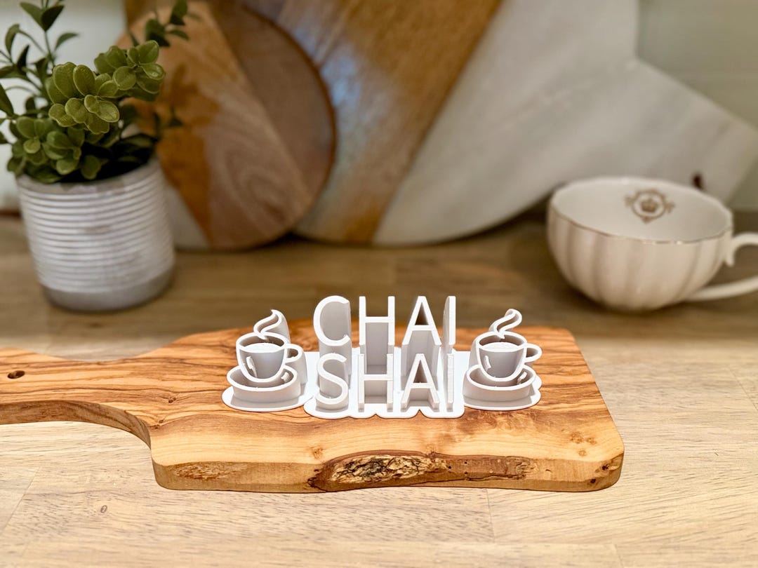 Chai Shai Sign | Tea Lover Shelf Decor | Rustic Farmhouse Kitchen ...