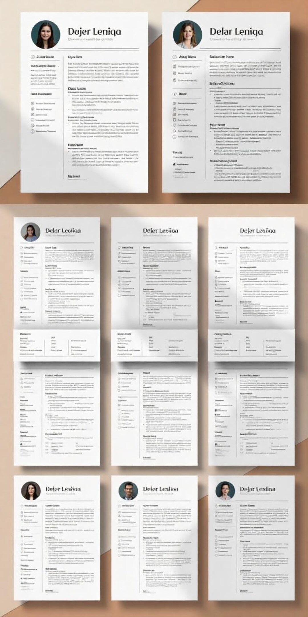 Resume Templates Bundle | Modern & Professional CV Templates | Editable ...