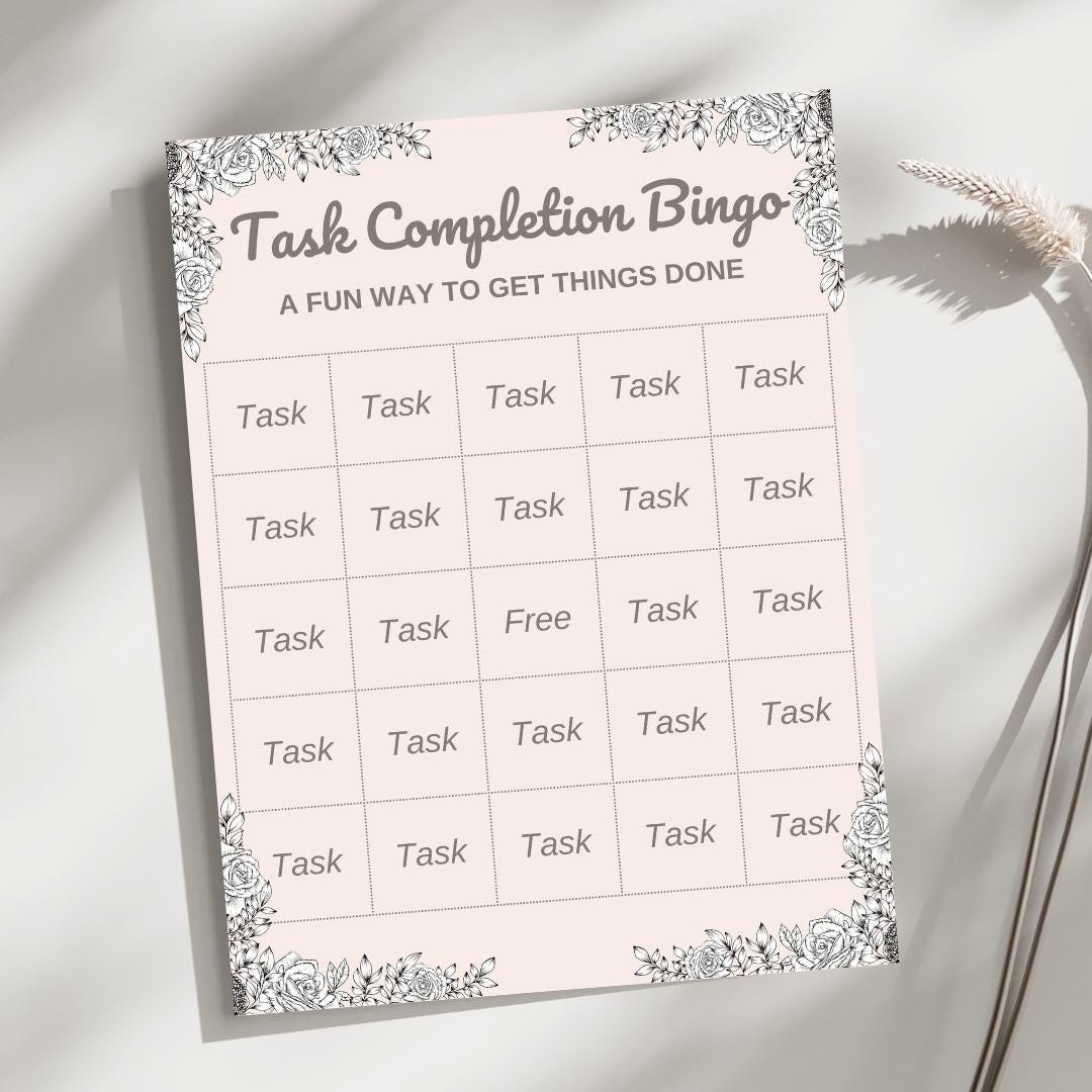 ADHD Task Completion Bingo | Printable & Digital | Editable ADHD ...